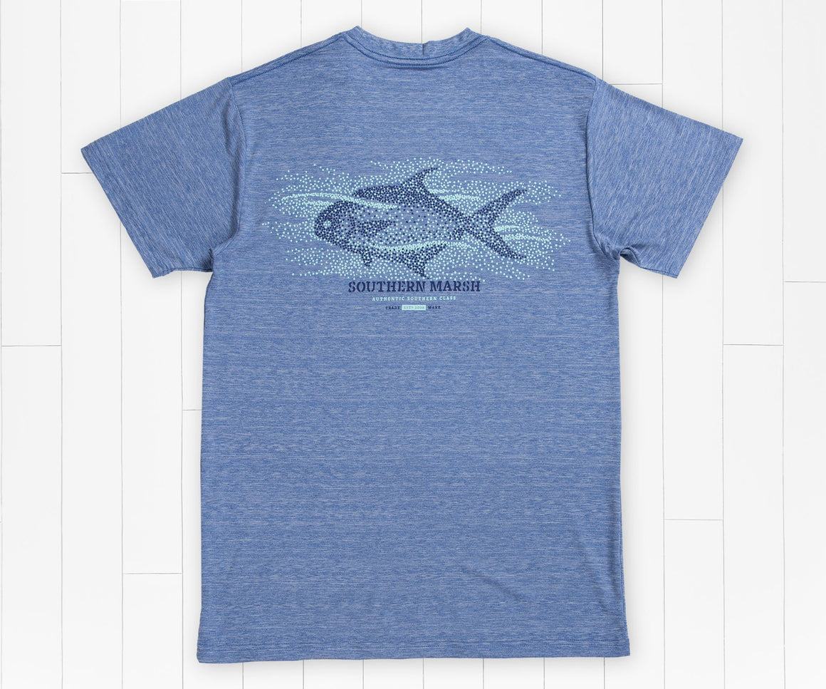 FieldTec™ Heathered Performance Tee | Pompano – Southern Marsh Collection